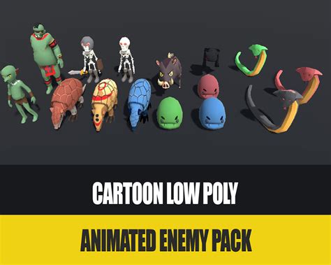 Animated Cartoon Fantasy Low Poly Monster Asset Pack By Overaction Game