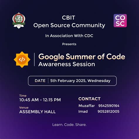 Gsoc Opensource Cbit Open Source Community