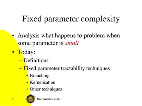 Fixed Parameter Complexity Ppt Download