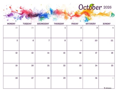 2026 Printable Calendar Free Templates Monthly And Yearly Pdfs