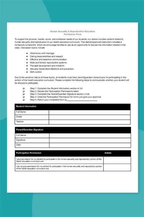 Free Printable Field Trip Permission Slip Templates Editable