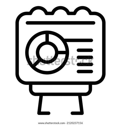 Result Data Icon Outline Vector Chart Stock Vector Royalty Free