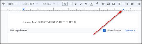 Create A Running Head Google Docs Add APA MLA Style