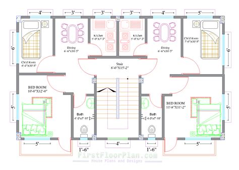 6 Storey Residential Building Plans And Section Two Bedrooms Per Unit