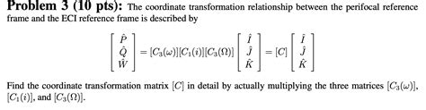 solved problem 3 10 pts the coordinate transformation