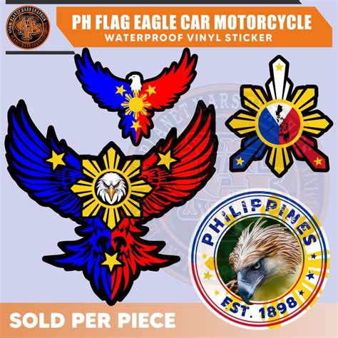 Ph Eagle Flag Waterproof Vinyl Sticker For Car Motorcycle Helmet And