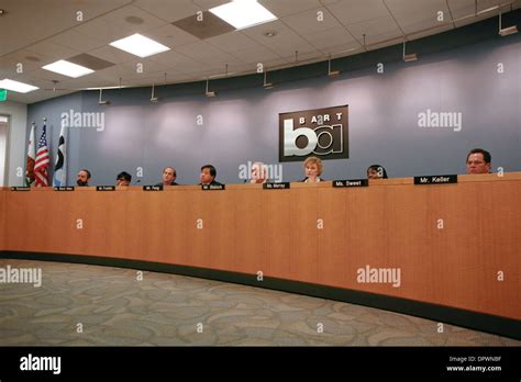 Jan 08 2009 Oakland California Usa The Bart Board Members Listen