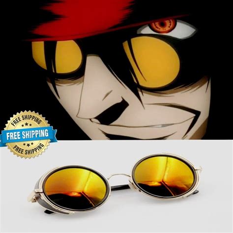 Alucard Hellsing Anime Vampire Hunter Cosplay Orange Sunglasses