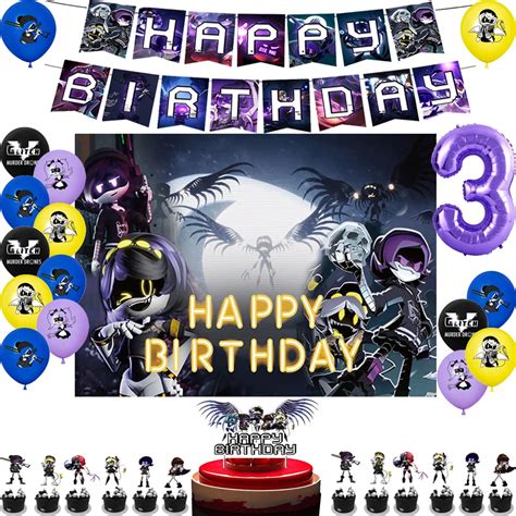 New Murder Drones Birthday Party Decorations Game Action Figures
