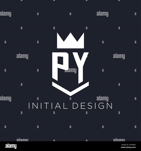 PY Logo With Shield And Crown Initial Monogram Logo Design Ideas Stock Vector Image Art Alamy