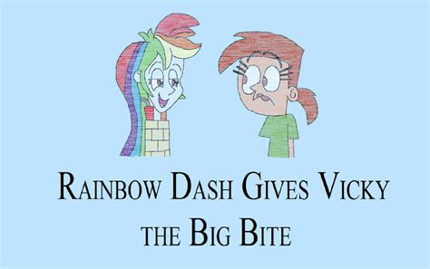 Rainbow Dash Gives Vicky The Big Bite By Hunterxcolleen On Deviantart