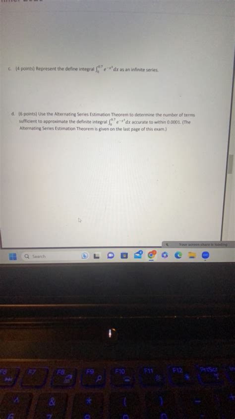 C 4 Points Represent The Define Integral