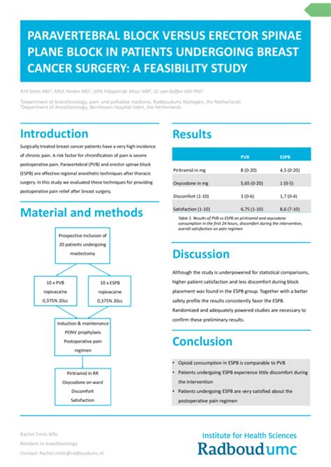 Pdf Paravertebral Block Versus Erector Spinae Plane Block In Patients Undergoing Breast Cancer
