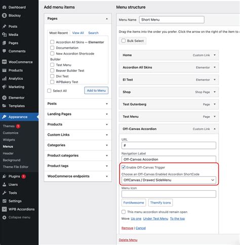 Showing The Off Canvas Trigger Button Wpbean Documentation
