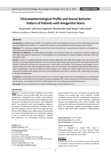 Pdf Clinicoepidemiological Profile And Sexual Behaviour Pattern Of