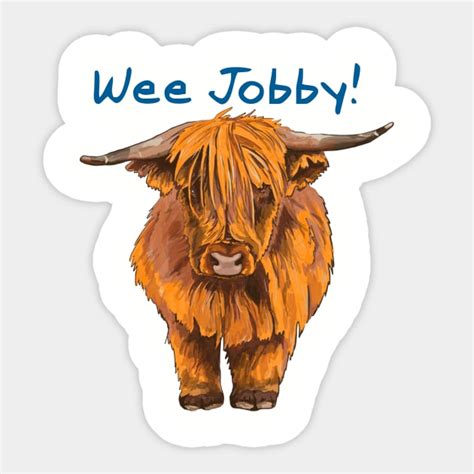 Wee Jobby Scottish Sticker Teepublic