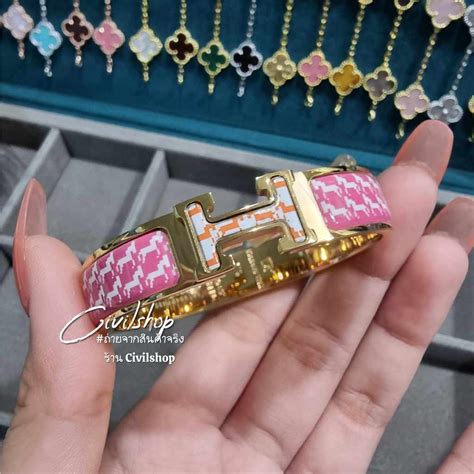 กำไล แอs์เมส Clic H ลิมิเต็ด งานออริ11 เทียบแท้ ปั้มครบทุกจุด Shopee Thailand