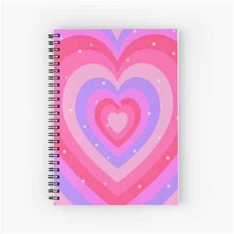 Colorful Hearts Spiral Notebook By Sqftv