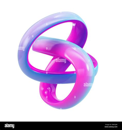 Abstract Geometry Form Isolated On White Background 3d Rendering Stock