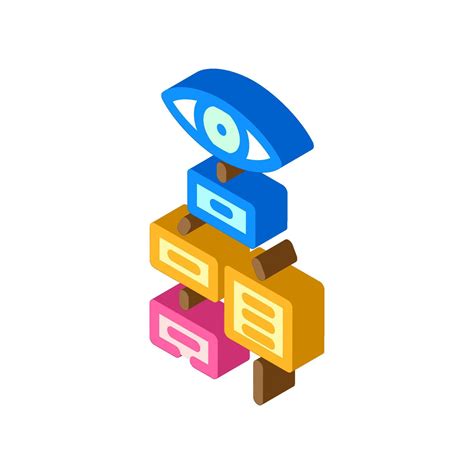 Visual Hierarchy Ux Ui Design Isometric Icon Vector Illustration