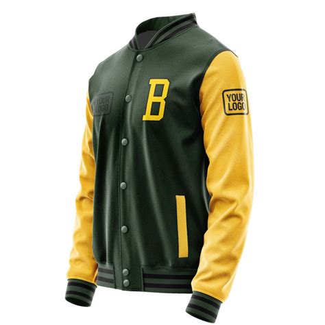 Custom Dark Green Gold Jacket Fanaticstyle