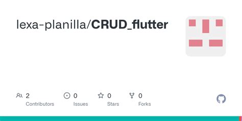 GitHub Lexa Planilla CRUD Flutter