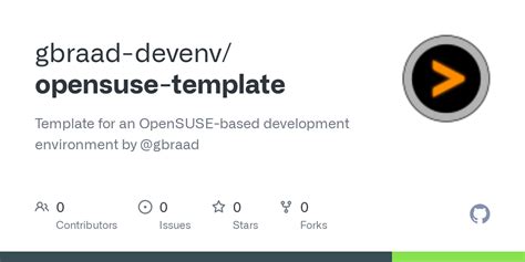 Github Gbraad Devenvopensuse Template Template For An Opensuse Based Development Environment
