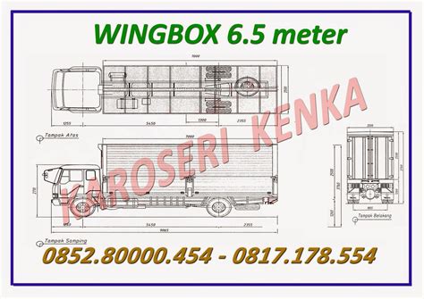 Karoseri Wingbox Dan Dimensi Ukuran Karoseri Kenka