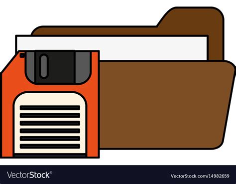 Floppy Disk Folder Royalty Free Vector Image Vectorstock