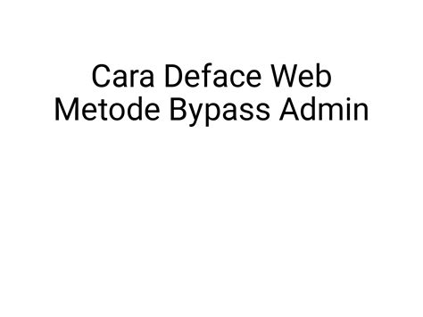 SOLUTION Cara Deface Web Metode Bypass Admin Studypool