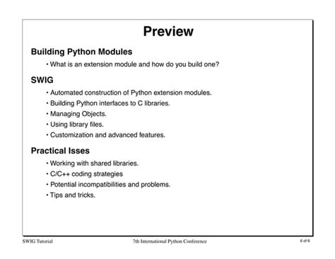Interfacing Cc And Python With Swig Pdf