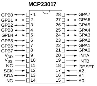 Erriez MCP23017 Library For Arduino MCP23017 16 Pin I2C IO Expander Library For Arduino
