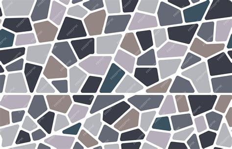 Premium Vector Mosaic Stone Tile Ceramic Floor Seamless Pattern