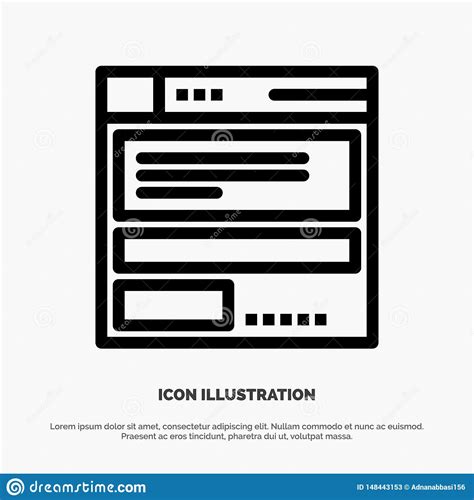 File Browser Computing Code Vector Line Icon Stock Vector Illustration Of Developer