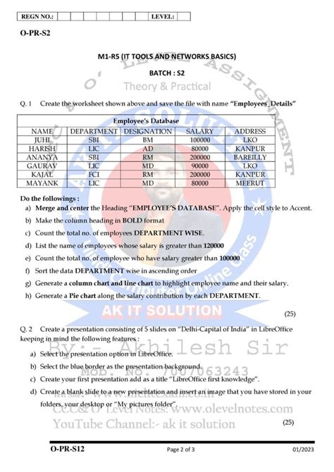 Practical Set 4 O Level Notes