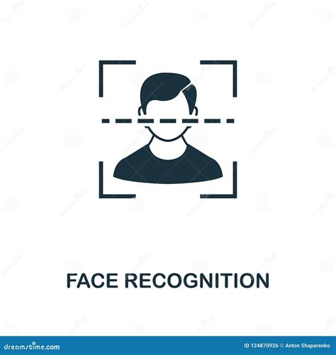 Face Recognition Icon Monochrome Style Design From Internet Security Icon Collection Ui Pixel