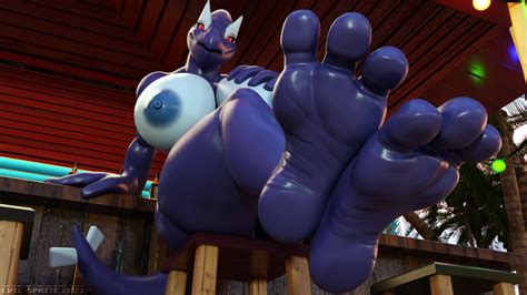 Rule 34 16 9 3 Toes 3d Artwork Anthro Big Breasts Breasts Digital Media Artwork Evil