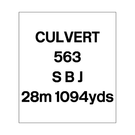 Engraved Culvert Sign National Engravers