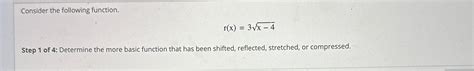 Solved Consider The Following Function R X X Step Of Chegg