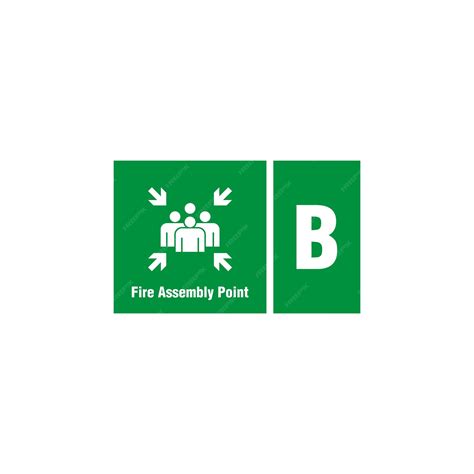 Premium Vector Fire Assembly Point Sign Vector Template