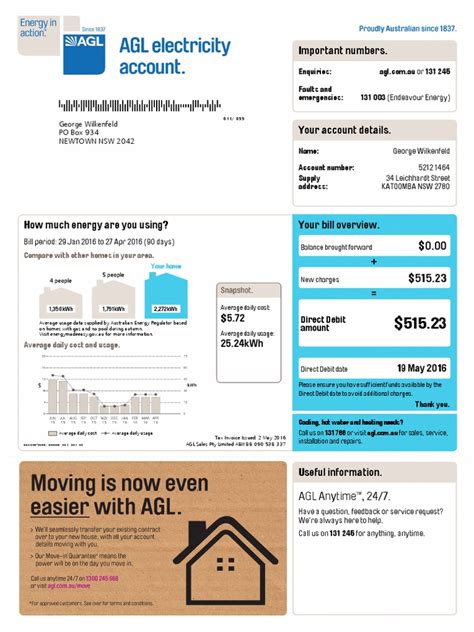 Ee5 Sample Residential Electricity Bill Pdf