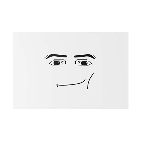 Roblox Man Face Matte Canvas Stretched 0 75 Etsy