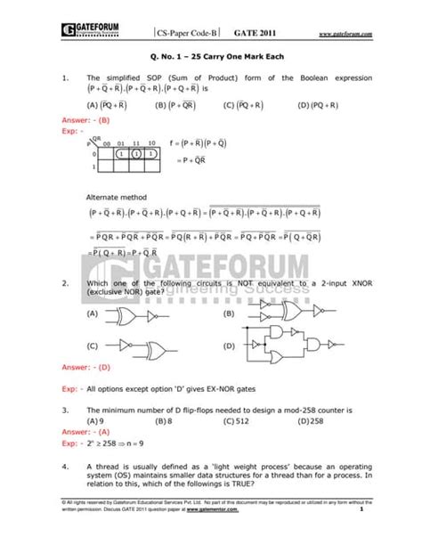 Cs Gate 2011 Pdf
