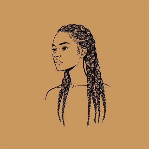 Woman With Braids Logo Design 63201531 Vector Art At Vecteezy