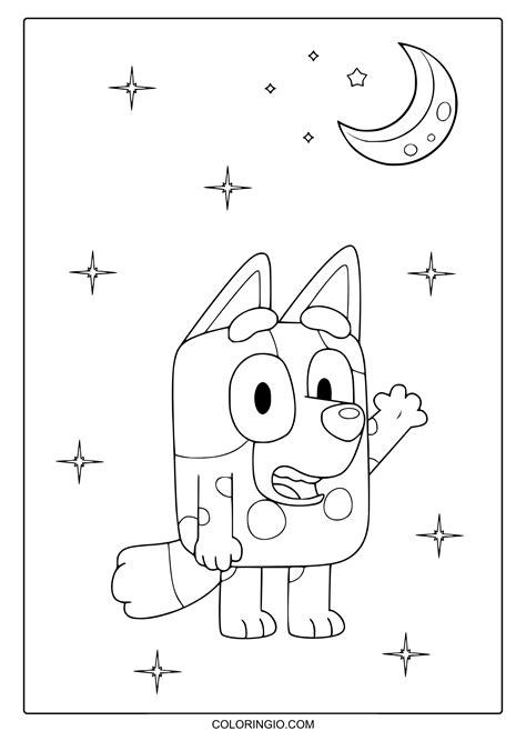 Bluey Muffin Sketch Coloring Page