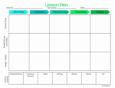 40 Printable Weekly Lesson Plan Templates Markmeckler Template Design