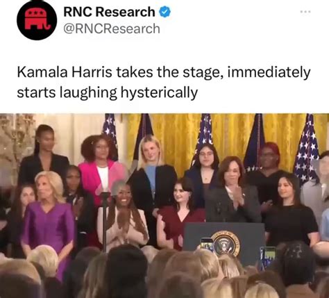 Kamala Harris Takes The Stage Immediately Starts Laughing Hysterically