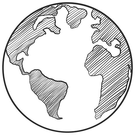 Earth Drawing Black And White At Gansamuelblog Blog