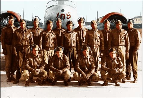 477th Bombardment Group Class 44 J Te And B 25 Mitchell Bomber Crew