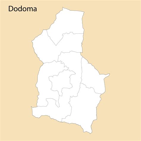 High Quality Map Of Dodoma Is A Region Of Tanzania 21830634 Vector Art At Vecteezy